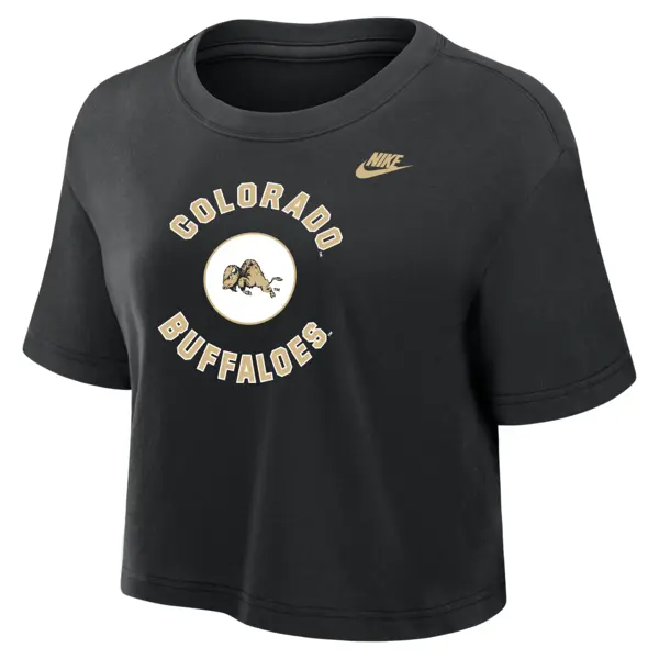 Nike Colorado Buffaloes Dri-fit Cropped T-shirt - Black