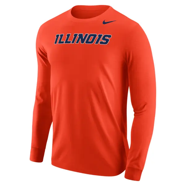 Nike Illinois Fighting Illini Football Long-sleeve T-shirt - Orange
