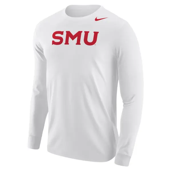Nike Smu Mustangs Football Long-sleeve T-shirt - White