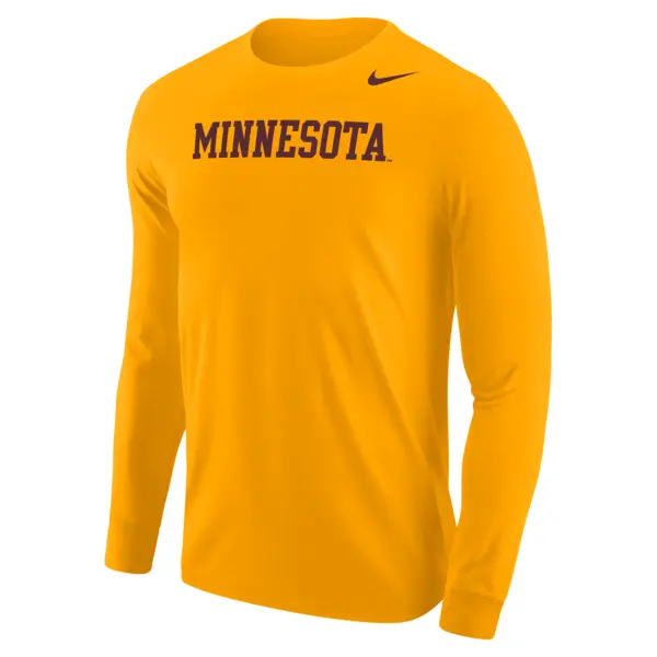 Nike Minnesota Golden Gophers Football Long-sleeve T-shirt - Yellow