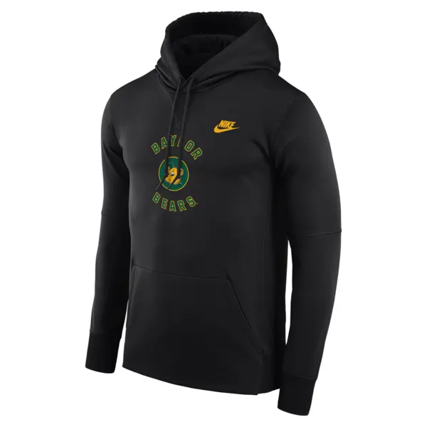Nike Baylor Bears Football Therma-fit College Hoodie - Black