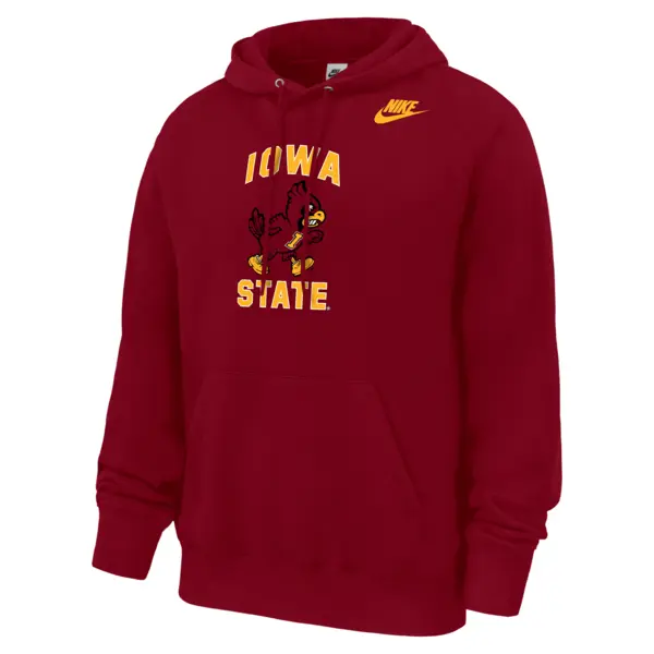 Nike Iowa State Cyclones Club Football Fleece Pullover Hoodie - Red