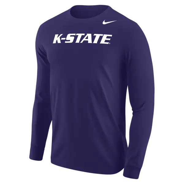 Nike Kansas State Wildcats Football Long-sleeve T-shirt - Purple
