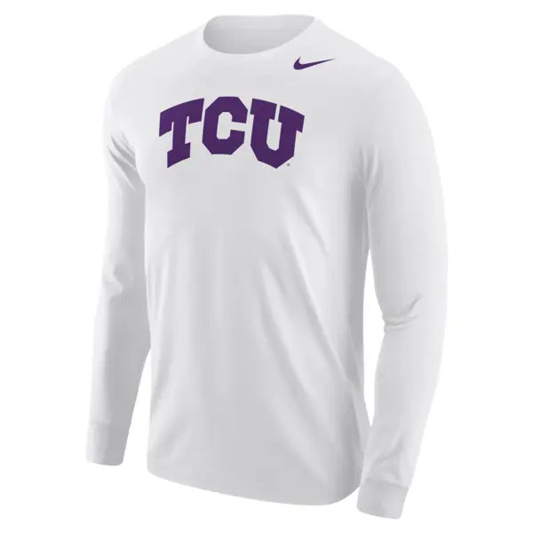 Nike Tcu Horned Frogs Football Long-sleeve T-shirt - White