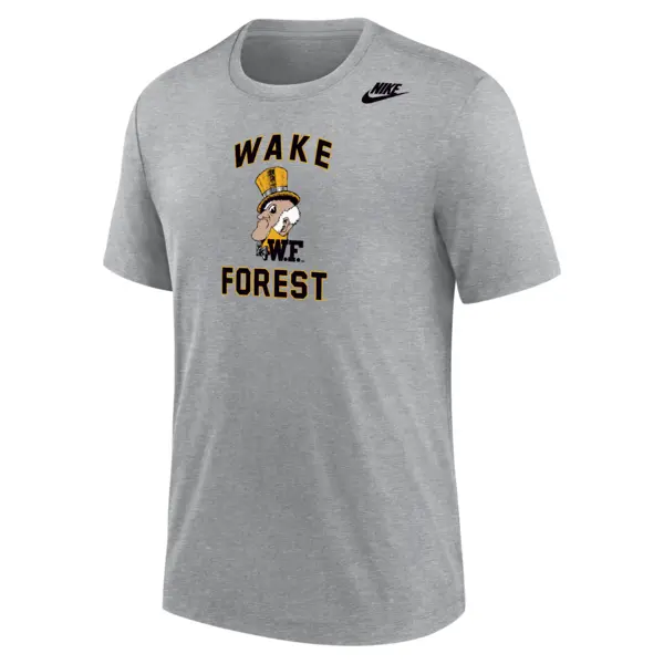 Nike Wake Forest Demon Deacons Football Tri-blend T-shirt - Grey