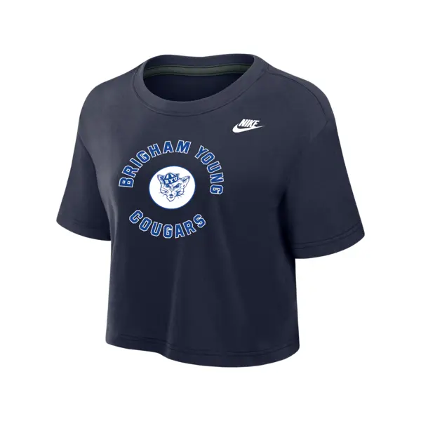 Nike Byu Cougars Dri-fit Cropped T-shirt - Blue