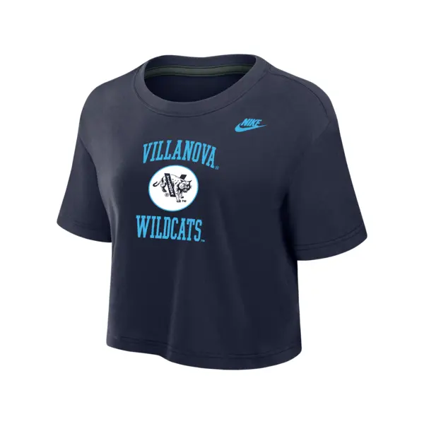 Nike Villanova Wildcats Dri-fit Cropped T-shirt - Blue