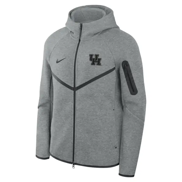Nike Houston Cougars Tech Basketball Fleece Full-zip Hoodie - Grey