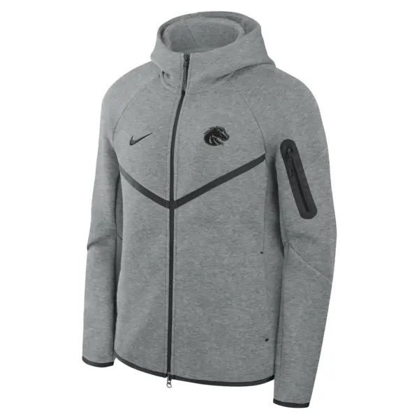 Nike Boise State Broncos Tech Basketball Fleece Full-zip Hoodie - Grey