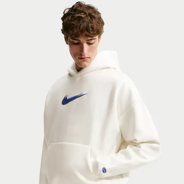 Nike Caitlin Clark Therma-fit Brushed Pullover Basketball Hoodie - White