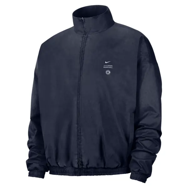 Nike La Clippers Standard Issue Dri-fit Basketball Woven Jacket