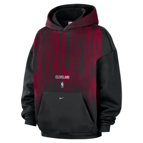 Nike Cleveland Cavaliers Standard Issue Therma-fit Fleece Basketball Hoodie - Black