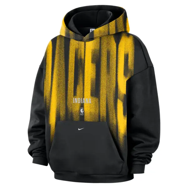 Nike Indiana Pacers Standard Issue Therma-fit Fleece Basketball Hoodie - Black