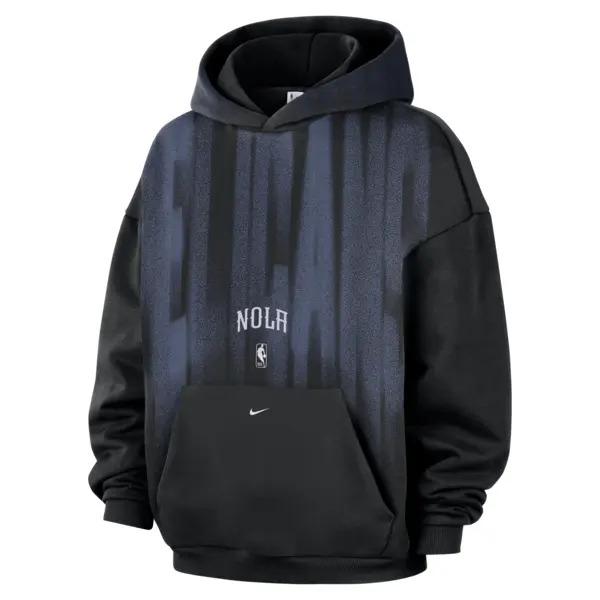 Nike New Orleans Pelicans Standard Issue Therma-fit Fleece Basketball Hoodie - Black