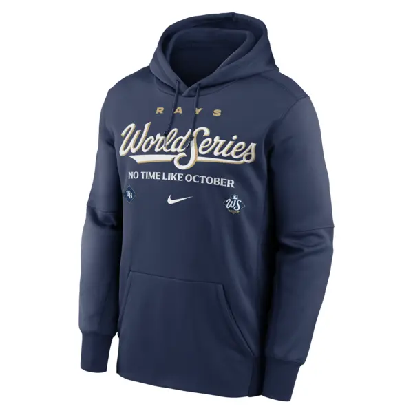 Nike Tampa Bay Rays 2026 World Series Participant Authentic Collection Therma-fit Mlb Pullover Hoodie - Blue