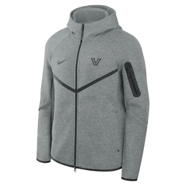 Nike Vanderbilt Commodores Tech Basketball Fleece Full-zip Hoodie - Grey