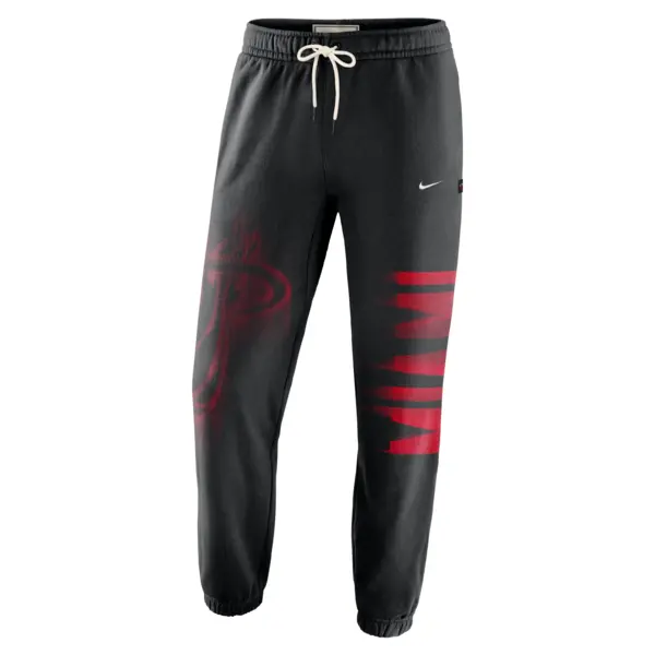 Nike Miami Heat Standard Issue Therma-fit Fleece Basketball Pants - Black