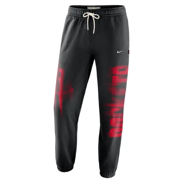 Nike Houston Rockets Standard Issue Therma-fit Fleece Basketball Pants - Black