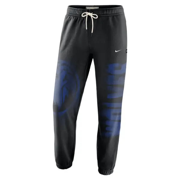 Nike Minnesota Timberwolves Standard Issue Therma-fit Fleece Basketball Pants - Black