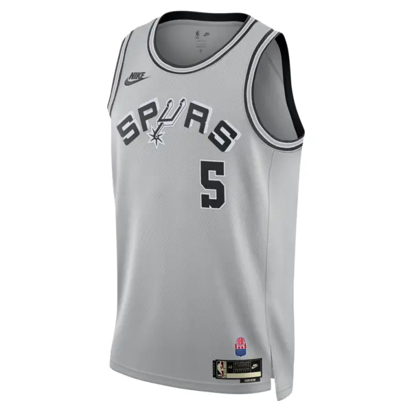 Nike Stephon Castle San Antonio Spurs Hardwood Classics Dri-fit Basketball Swingman Jersey - Grey