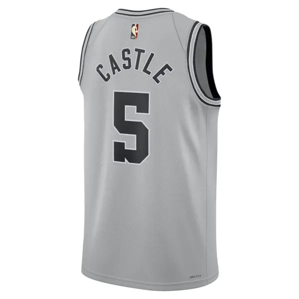 Nike Stephon Castle San Antonio Spurs Hardwood Classics Dri-fit Basketball Swingman Jersey - Grey