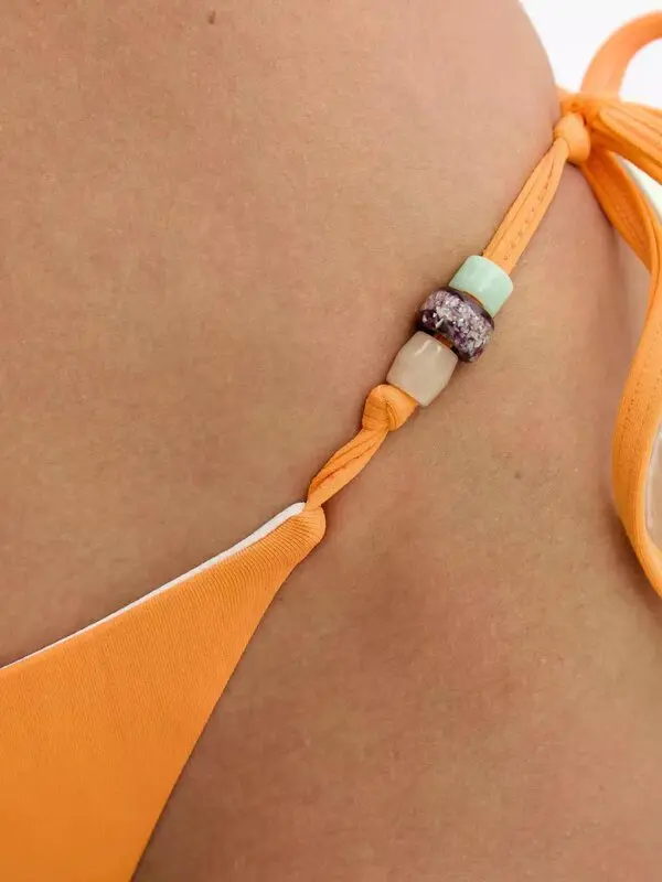 Bond Eye Anali Bead-embellished Side-tie Bikini Bottoms