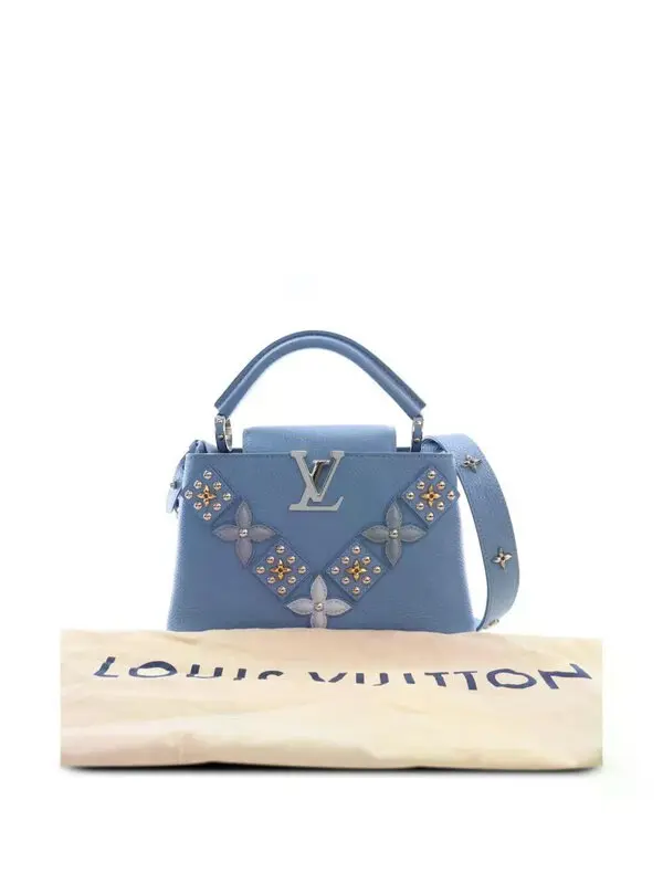 LOUIS VUITTON 2019 Taurillon Studded Capucines Bb Satchel