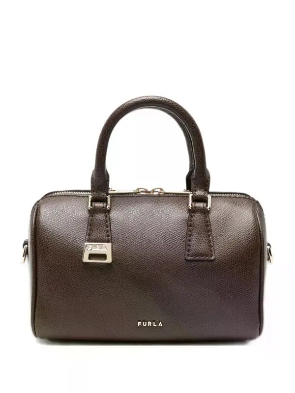 Furla Logo-plaque Leather Tote Bag - Brown