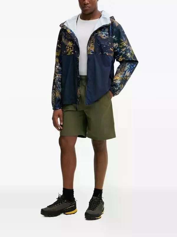 Columbia Spire Valley Floral-print Panelled Performance Jacket - Blue