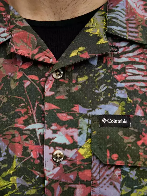 Columbia Tech Trail Leaf-print Short-sleeved Shirt