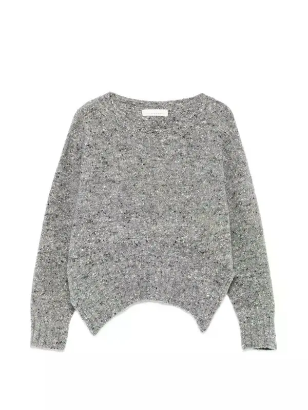 Liviana Conti Flecked Side-slit Sweater