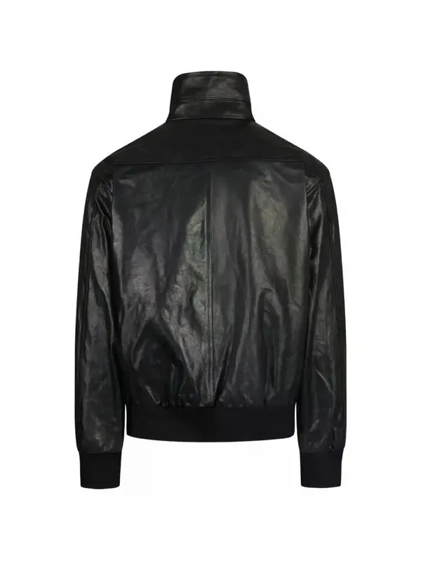 GIORGIO BRATO Zip-up Leather Bomber Jacket