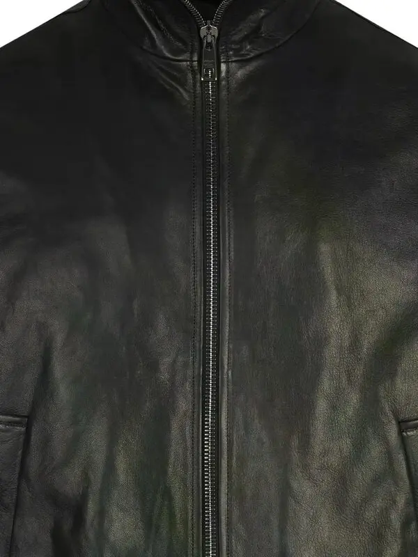 GIORGIO BRATO Zip-up Leather Bomber Jacket