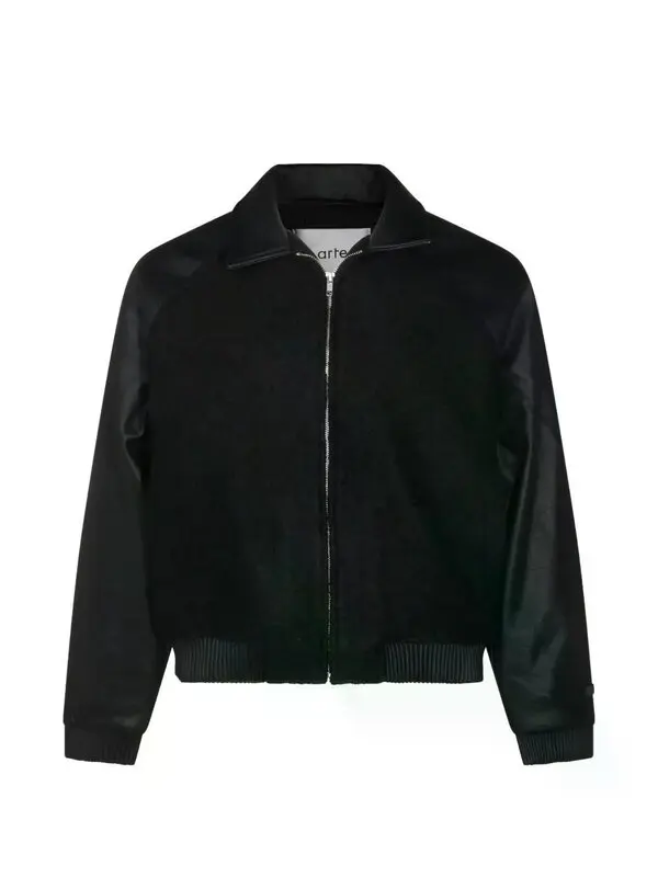 ARTE ANTWERP Raglan-sleeve Zip-up Jacket - Black
