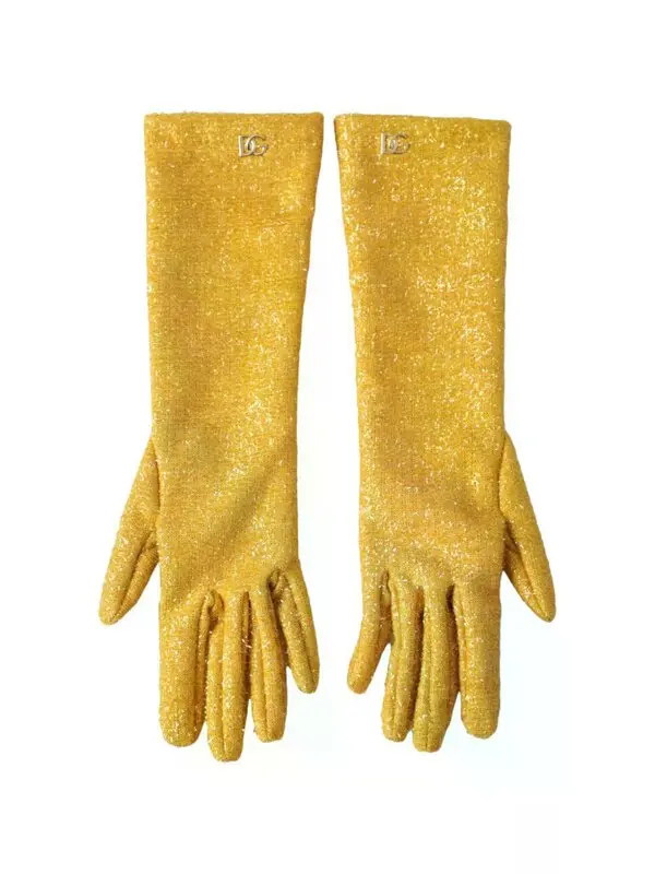 Dolce & Gabbana Sequined Logo-plaque Gloves