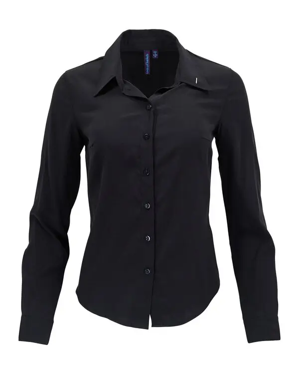 LORDS OF HARLECH Sutton Stretch Silk Long-sleeve Shirt