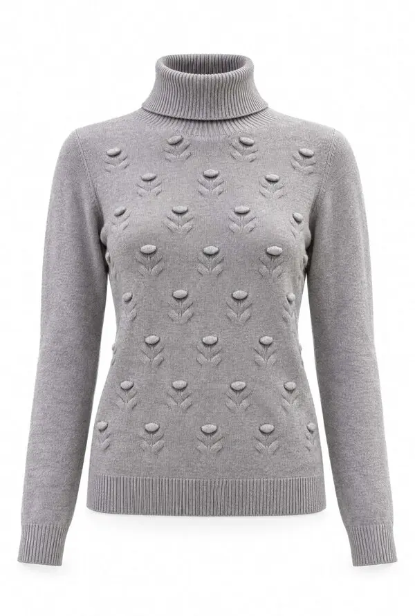 JAMES LAKELAND Floral Roll Neck Jumper