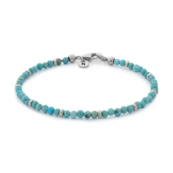 NELLOU JEWELLERY Turquoise Orbit Bracelet December Sterling