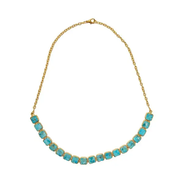 CHRISTINA GREENE Turquoise Trails Collar Necklace - Blue