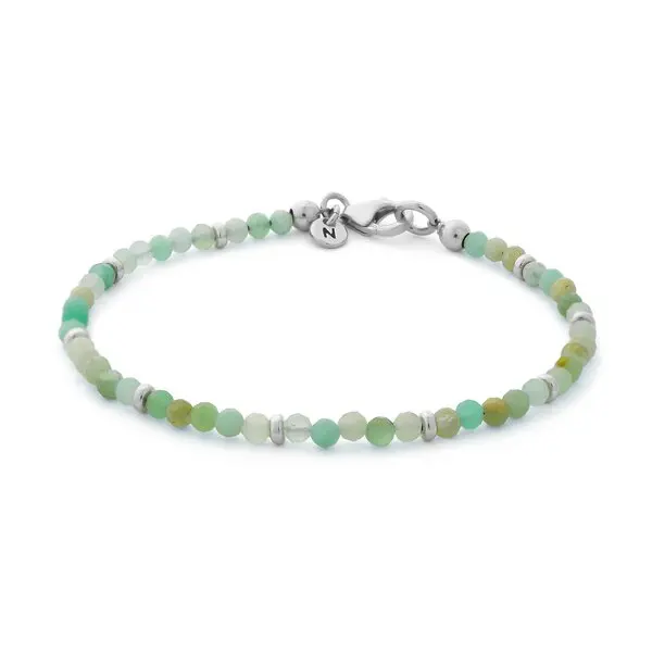 NELLOU JEWELLERY Chrysoprase Orbit Bracelet May Sterling