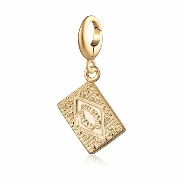 LILY CHARMED Custard Cream Biscuit Charm - Gold