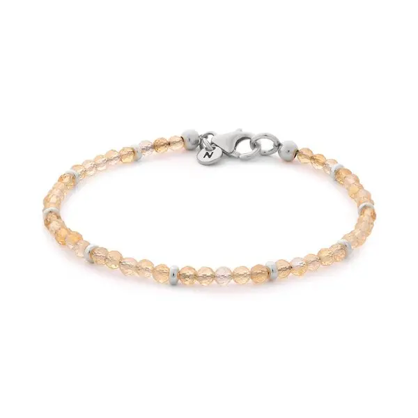 NELLOU JEWELLERY Citrine Orbit Bracelet November Sterling - Silver