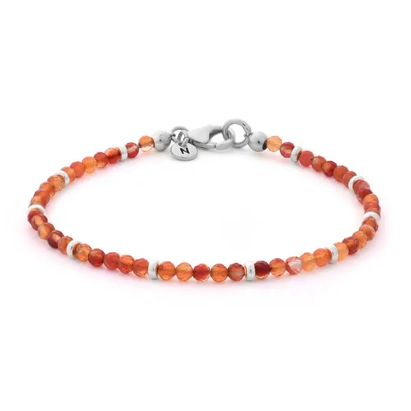 NELLOU JEWELLERY Carnelian Orbit Bracelet July Sterling
