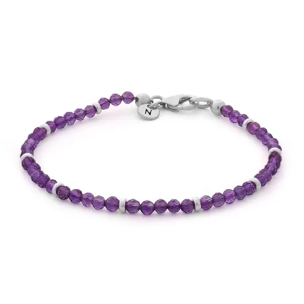 NELLOU JEWELLERY Amethyst Orbit Bracelet February Sterling