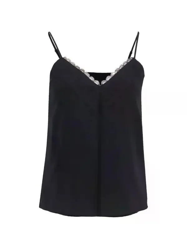 Alice + Olivia Lace-trimmed Tank Top - Black
