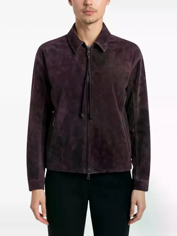 GIORGIO BRATO Zip-up Suede Jacket