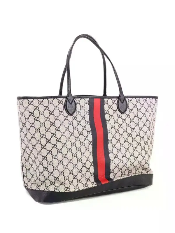 Gucci Ophidia Open Shopping Gg Coated Canvas Large Tote Bag