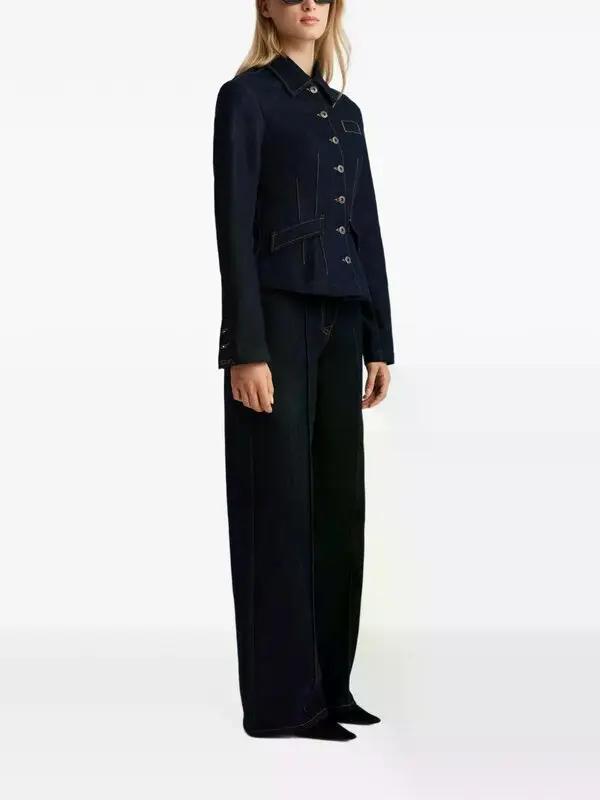 Anna Quan Hepworth Contrast-stitch Denim Jacket