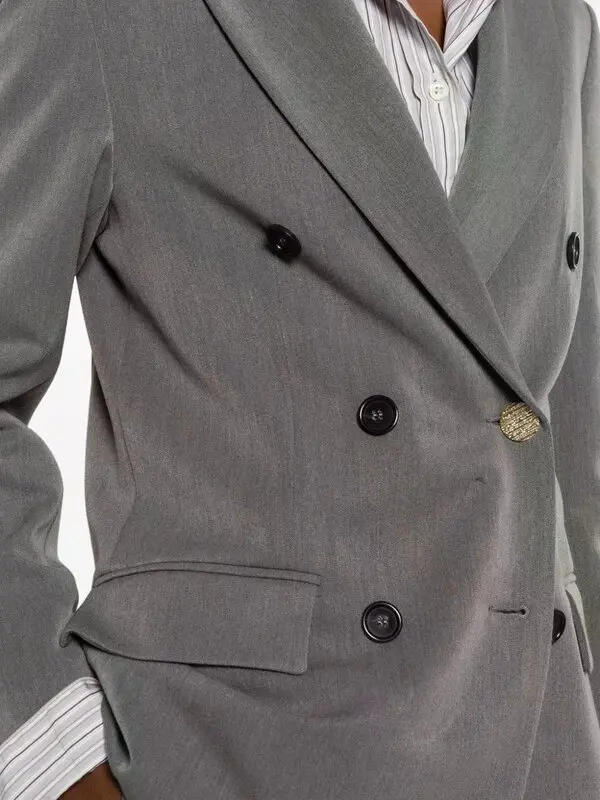 CARLA G. Double-breasted Peak-lapel Blazer