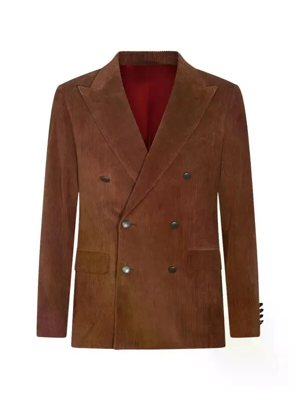 Canali Capri Double-breasted Corduroy Blazer